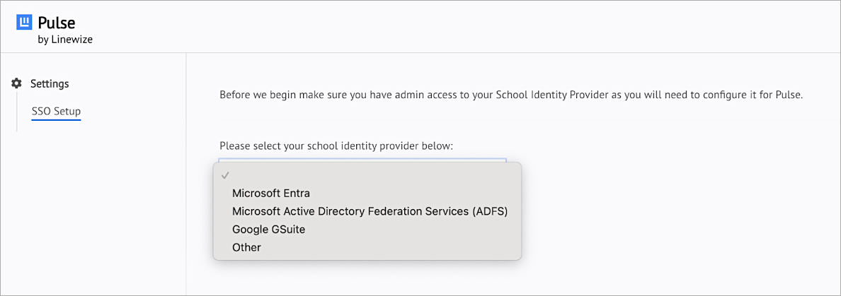 Setting up SSO in Pulse – Pulse by Linewize Help Center