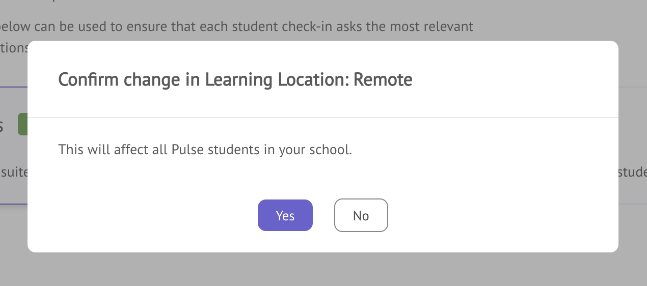 Setting your questions: In Class or Remote – Pulse by Linewize Help Center